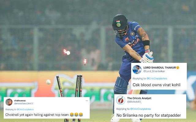 'Sri Lanka gone Chokli consistent finished' - Fans troll Virat Kohli ...