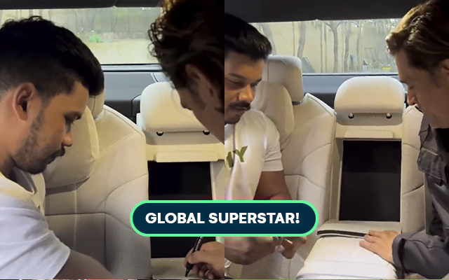 WATCH: MS Dhoni gives autograph to fan in BMW car